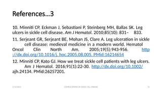 COMPLICATIONS OF Sickle cell Disease pptx | PPTX