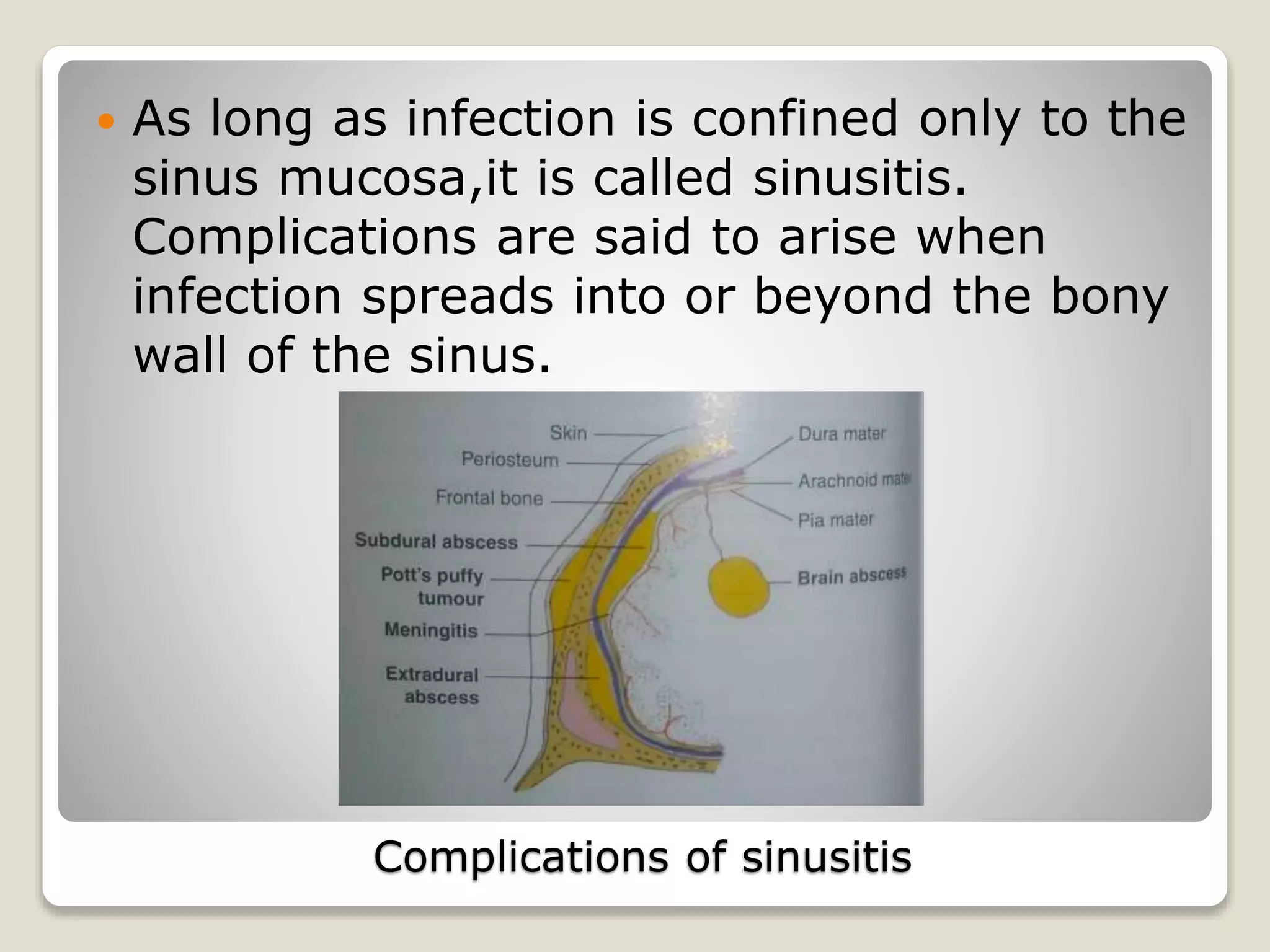 Complications of sinusitis | PPTX