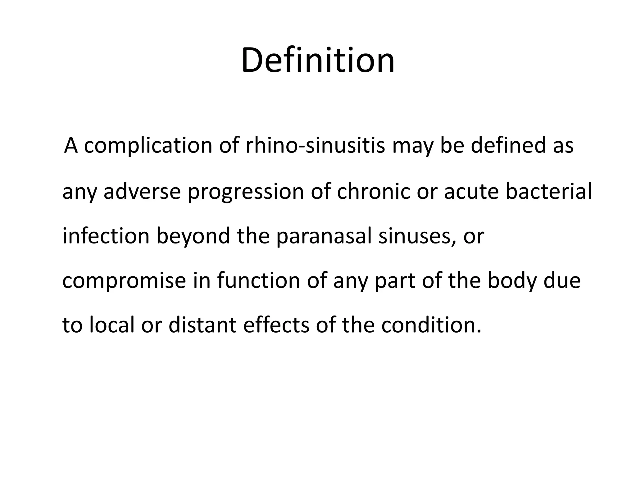Complications of sinusitis | PPTX