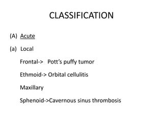 Complications of sinusitis | PPTX