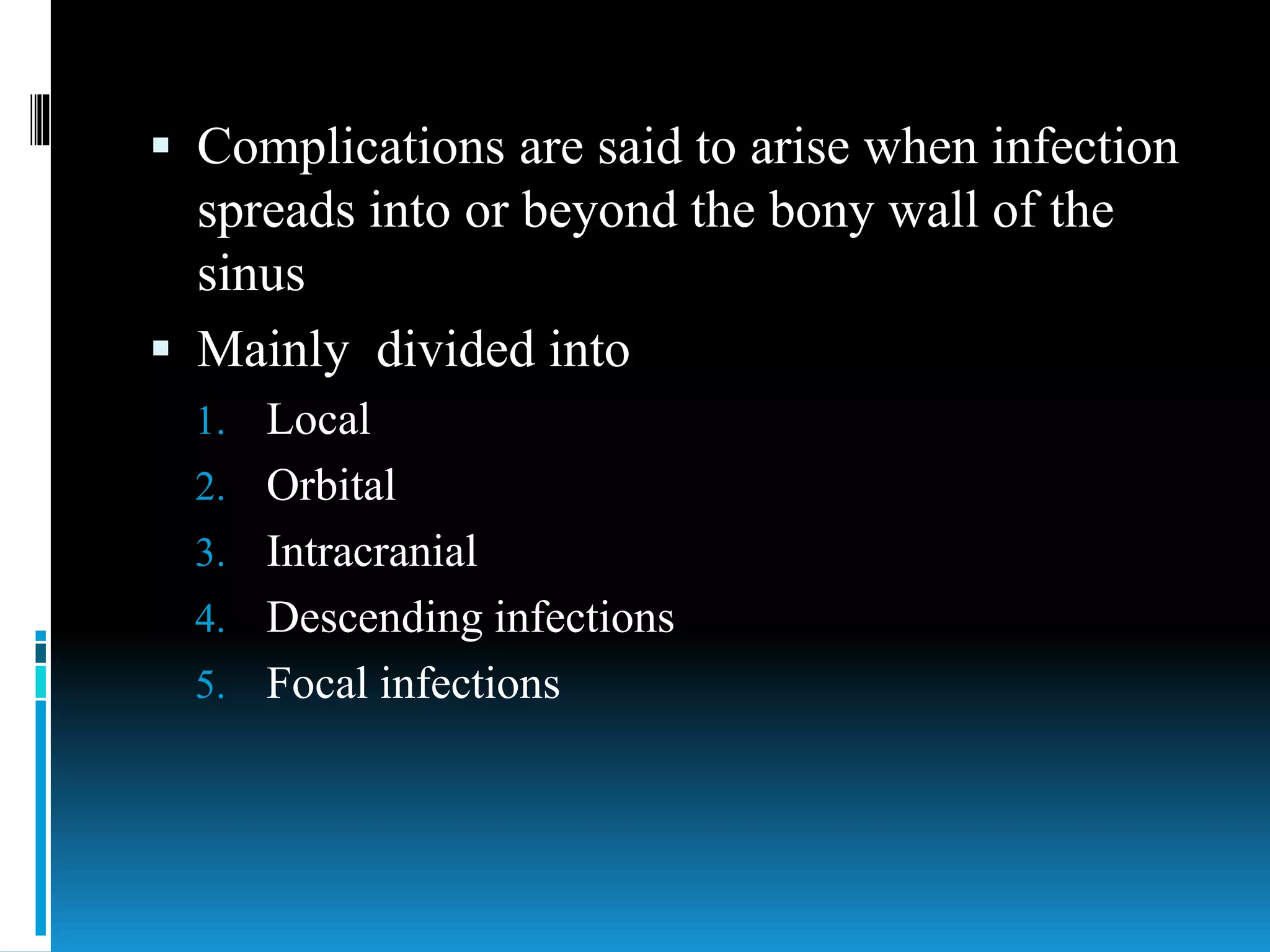 Complications of sinusitis | PPTX