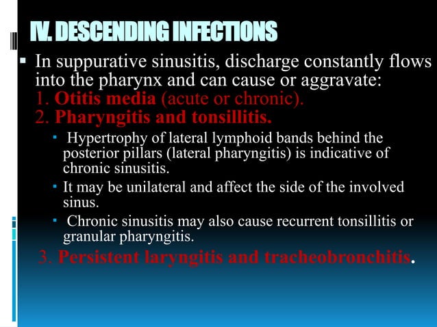 Complications of sinusitis | PPTX | Ear, Nose and Throat Conditions ...