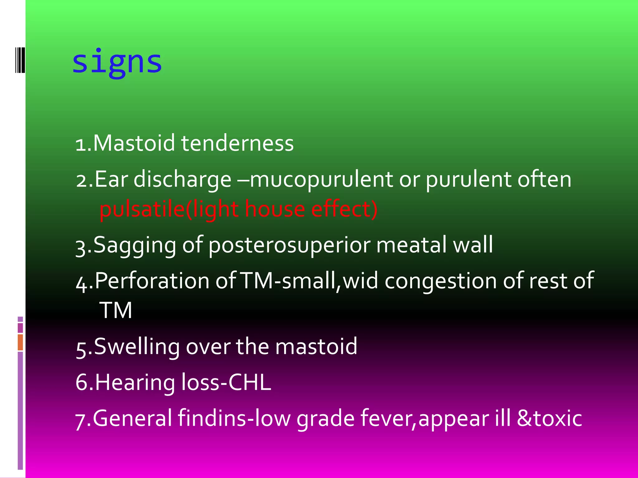 Complications of suppurative otitis media | PPSX