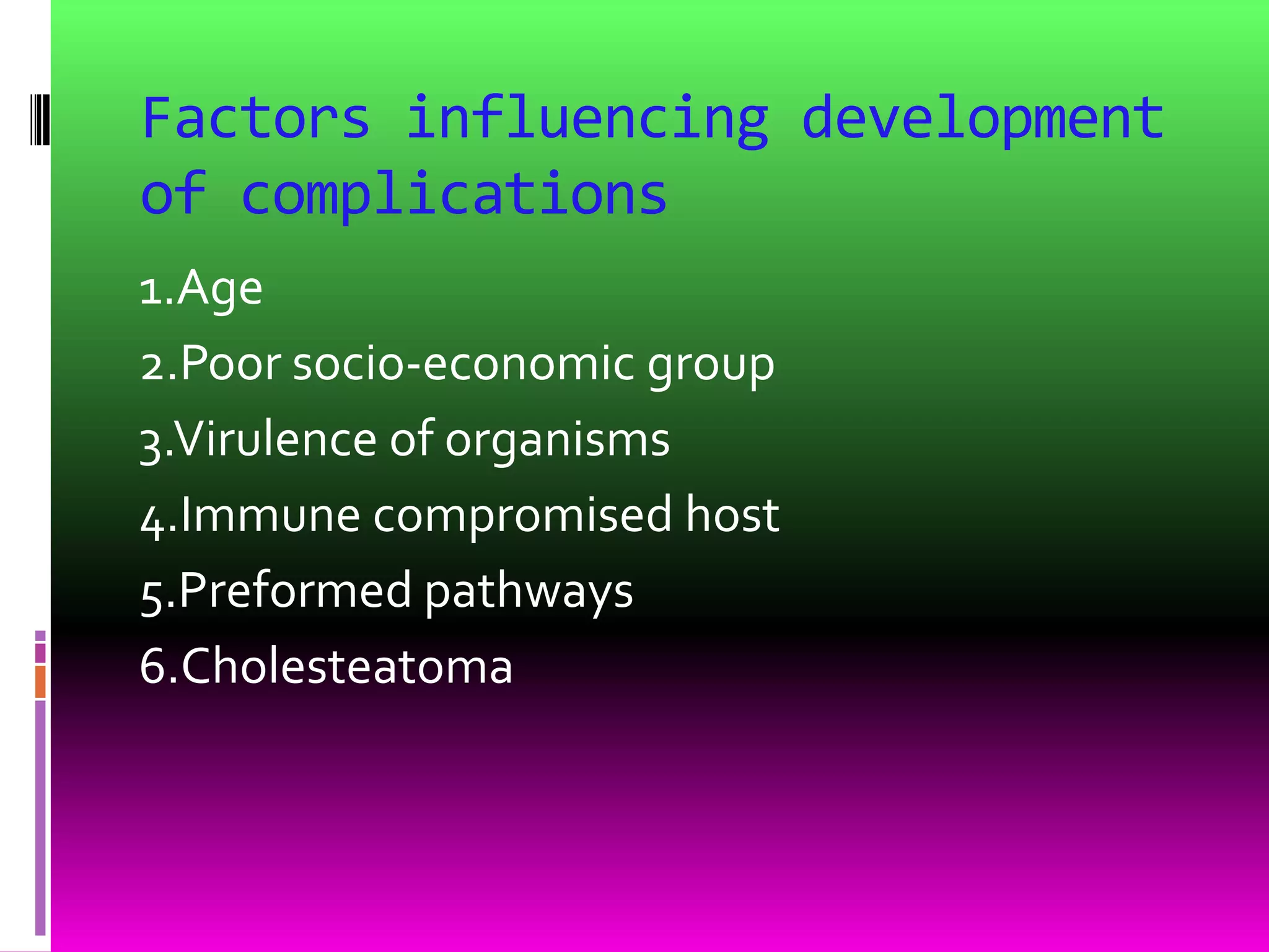 Complications of suppurative otitis media | PPSX
