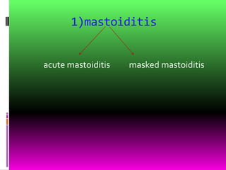 Complications of suppurative otitis media | PPSX