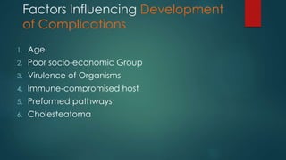 Complications of suppurative otitis media | PPTX