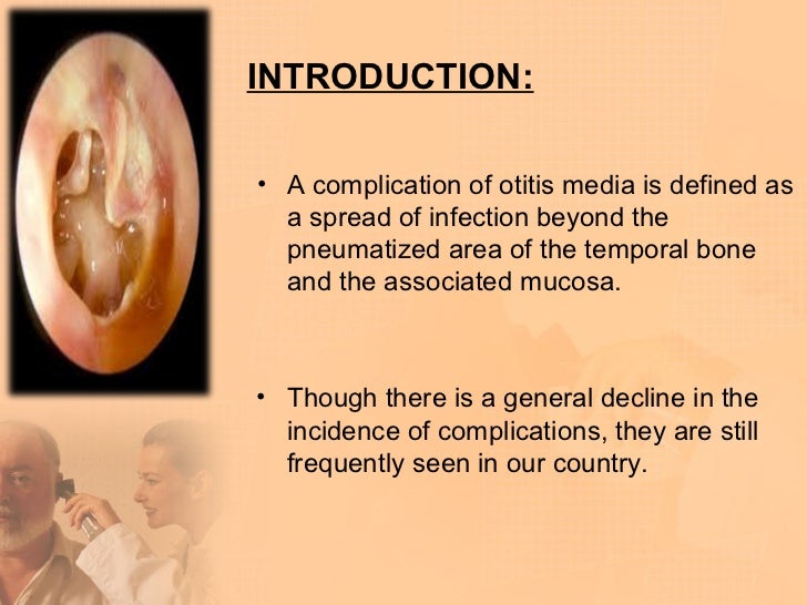 Complications of suppurative otitis media
