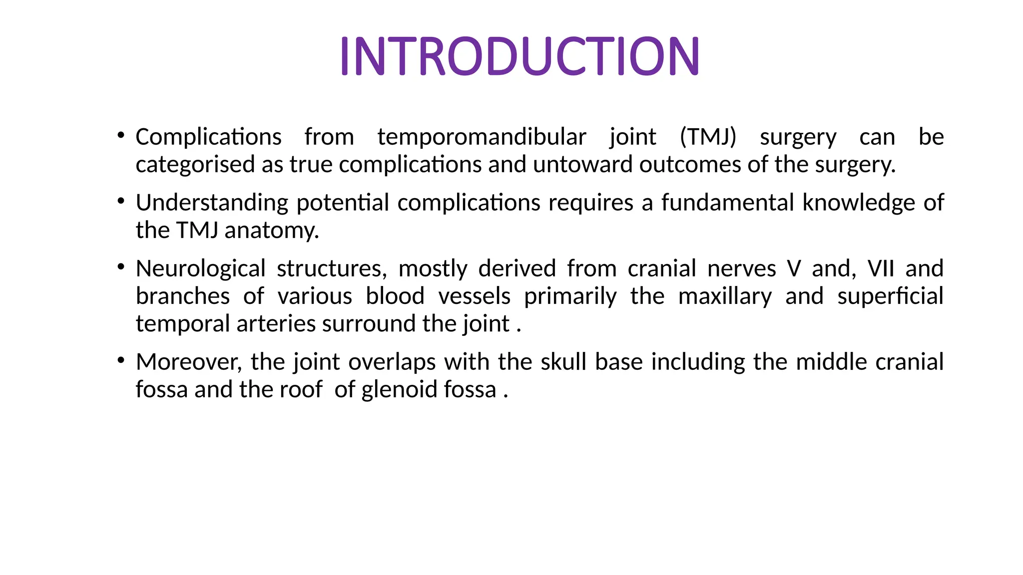 COMPLICATIONS OF TEMPOROMANDIBULAR JOINT SURGERY.pptx
