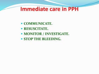 Complications of third stage of labour | PPTX