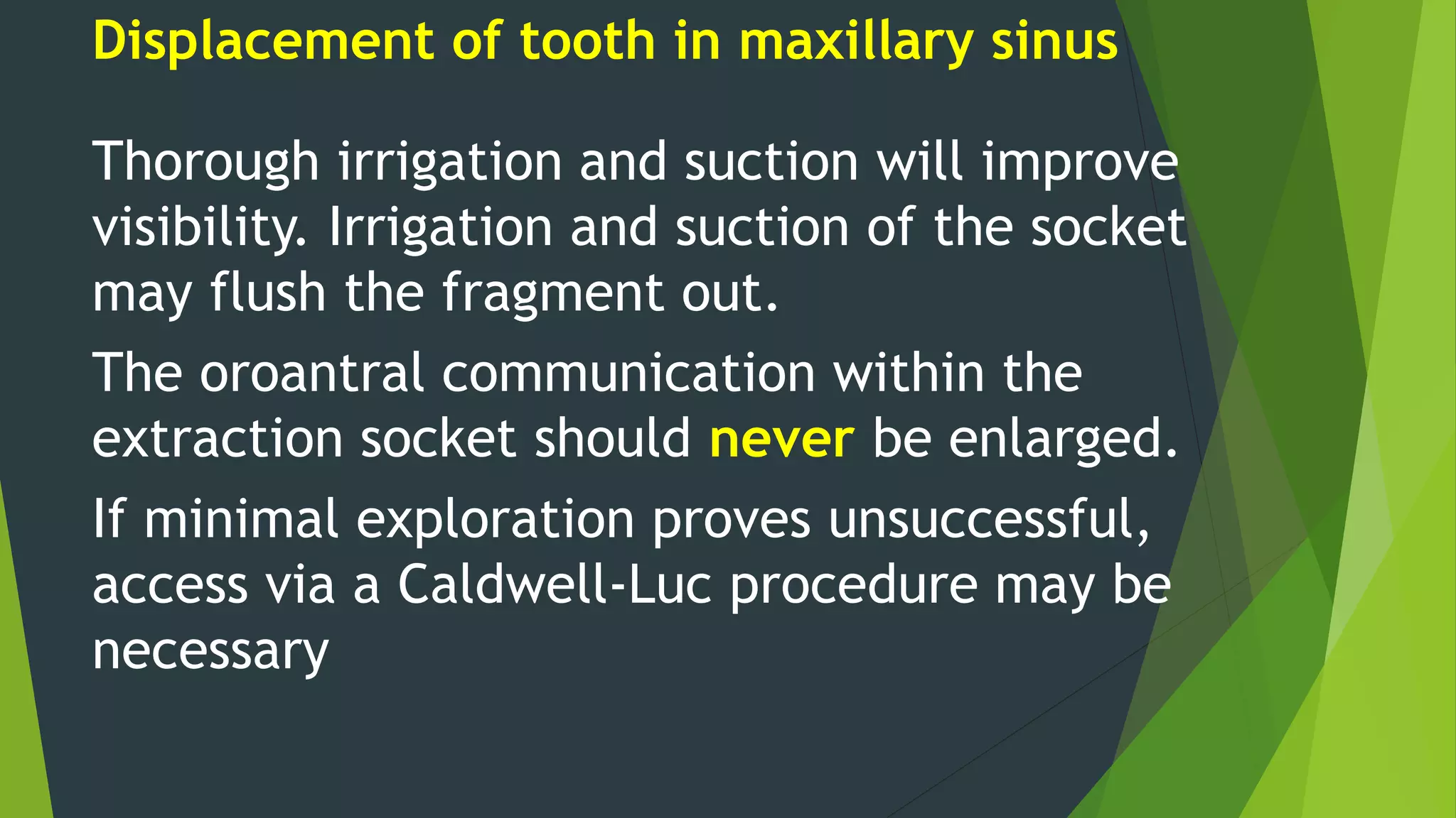 Complications of tooth extraction | PPTX