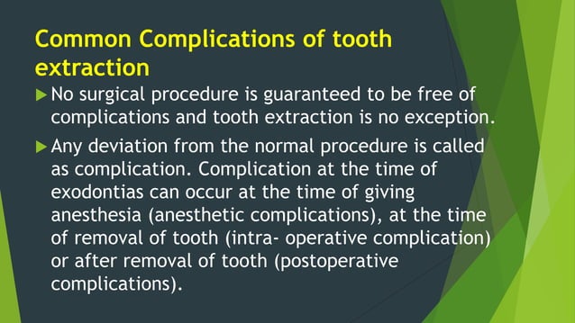 Complications of tooth extraction | PPTX
