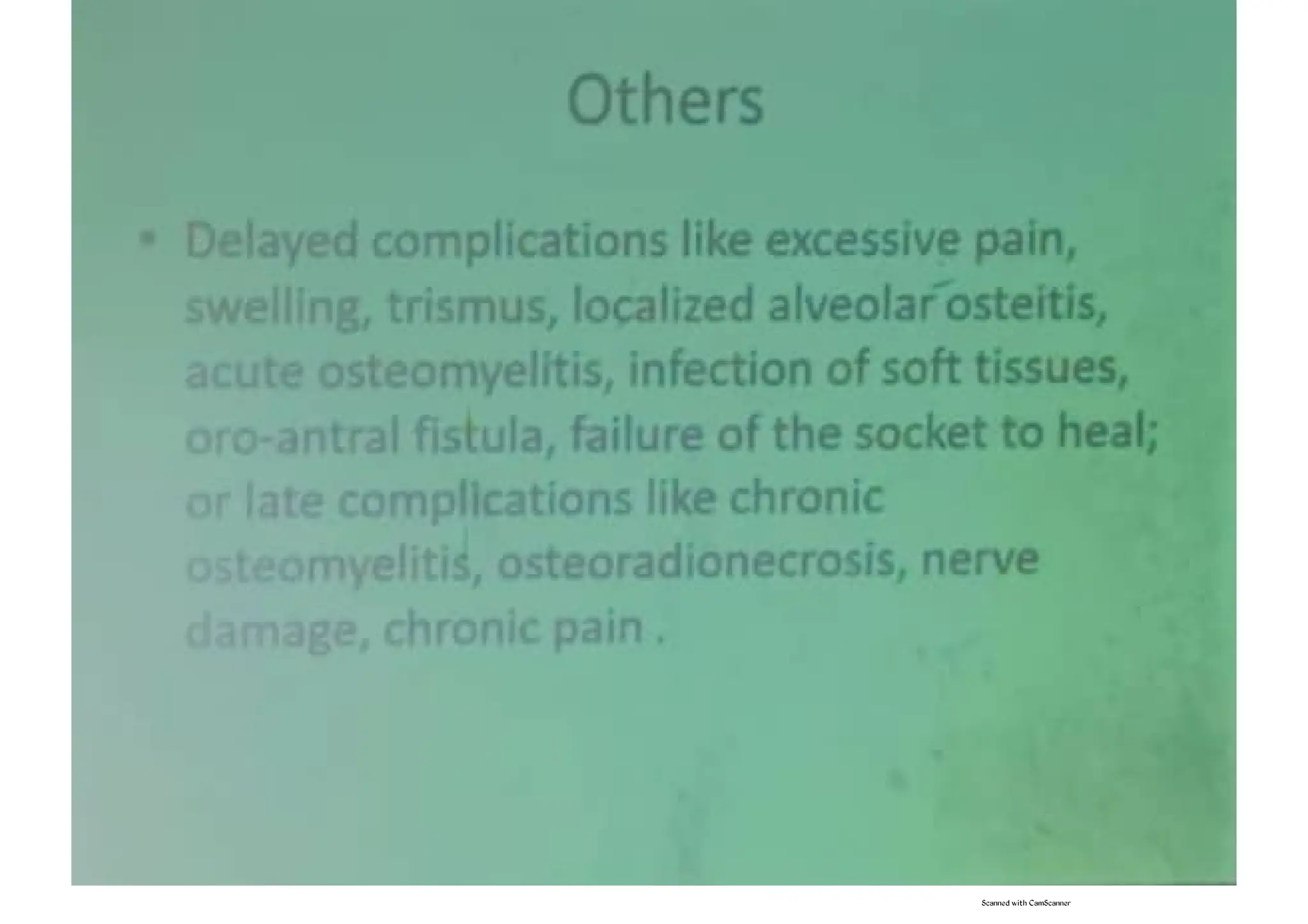 Complications of tooth extraction.ans their different forms of ...