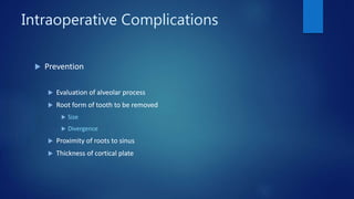 Complications of oral surgery | PPTX
