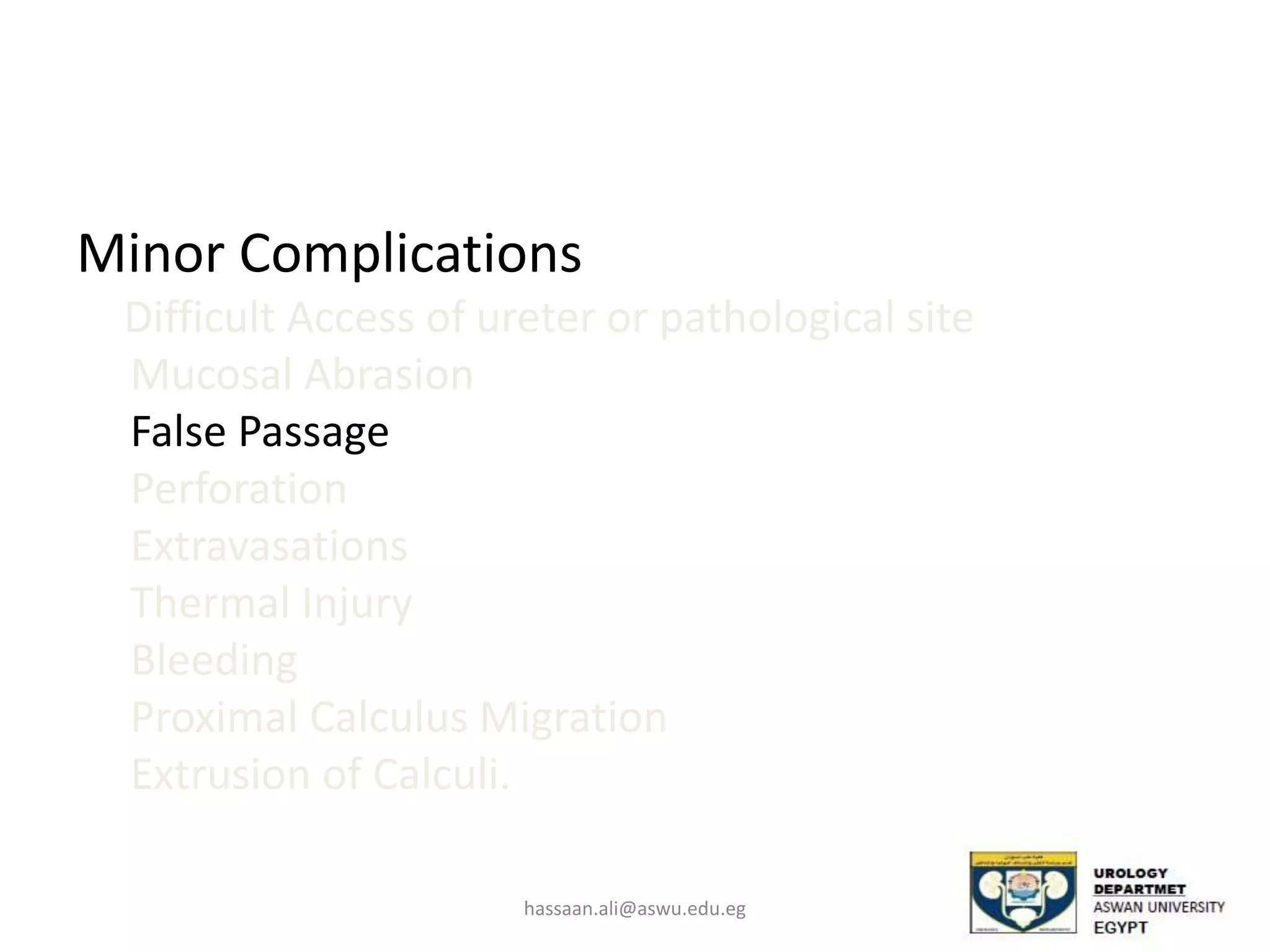 Complications of Ureterscopy | PPTX