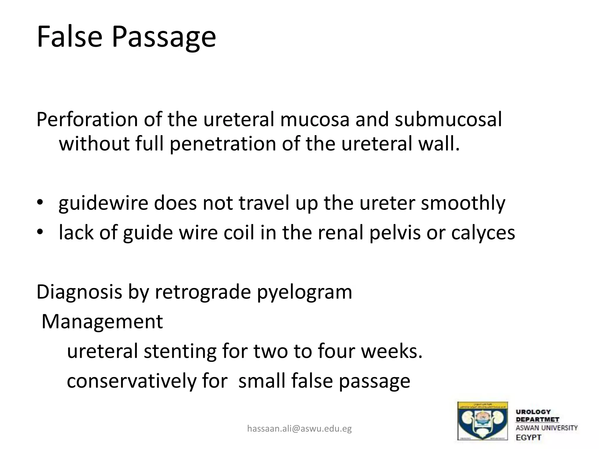 Complications of Ureterscopy | PPTX