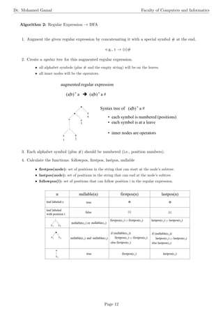 Complier Design - Operations on Languages, RE, Finite Automata | PDF