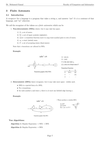 Complier Design - Operations on Languages, RE, Finite Automata | PDF