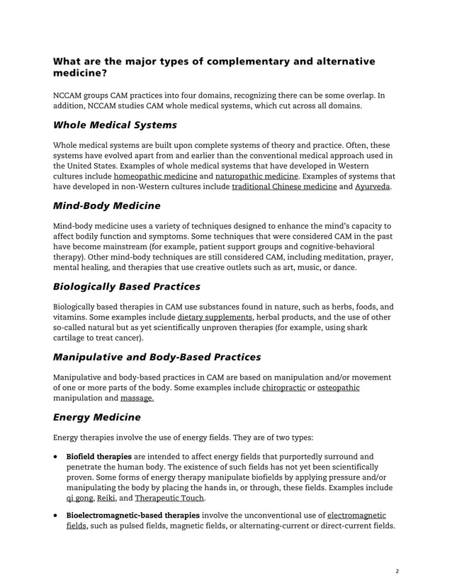 Complimentary and alternative medicine | PDF