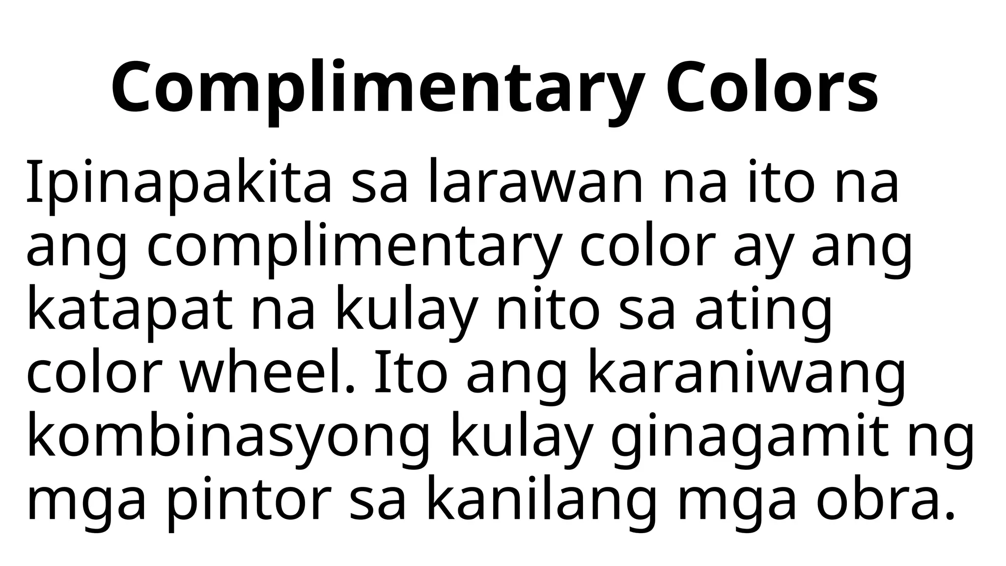 Complimentary Colors powerpoint presentation | PPTX