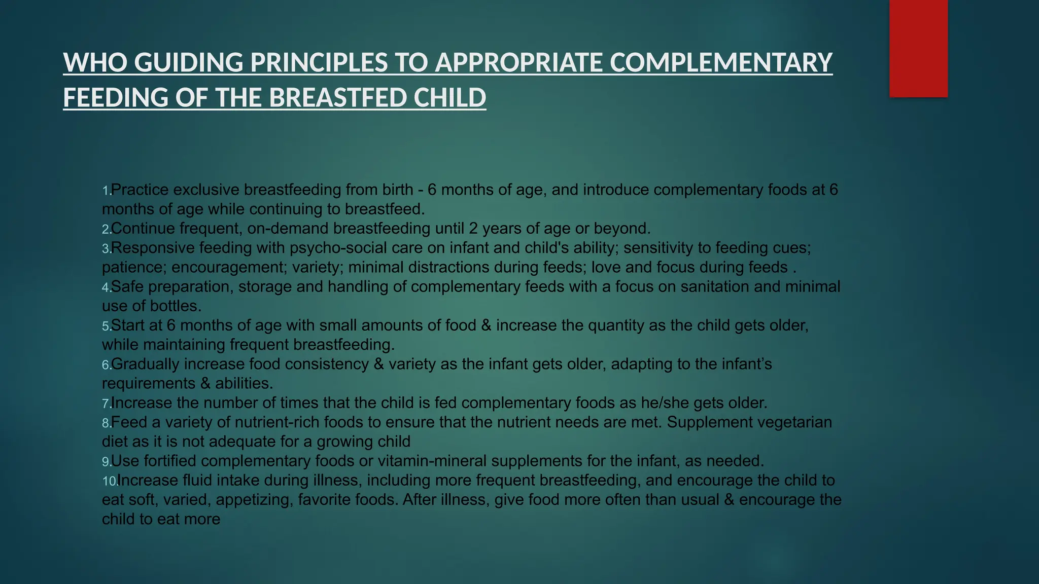 COMPLIMENTARY FEEDING IN CHILDREN AND NEONATES | PPTX