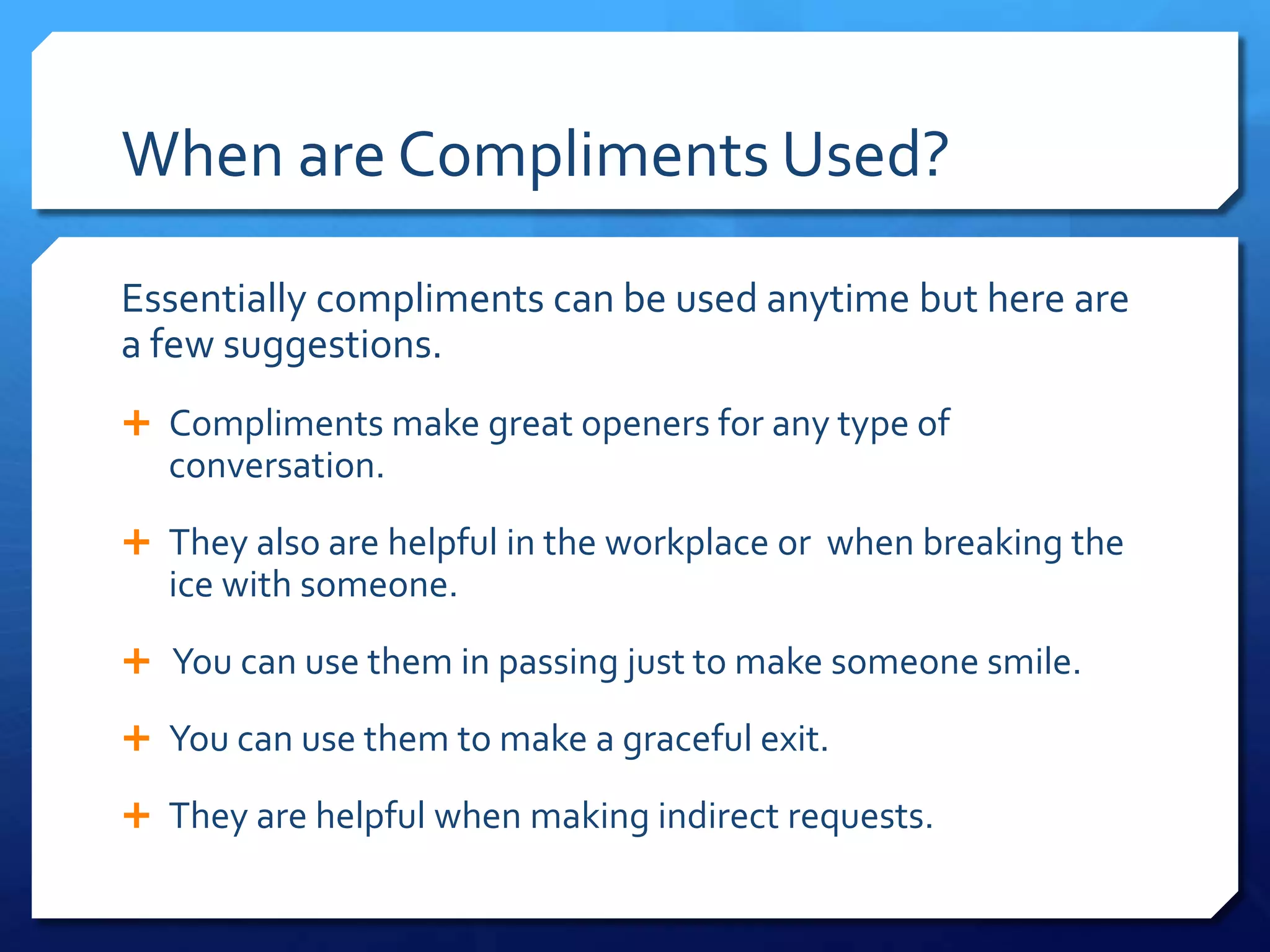 Complimenting | PPTX