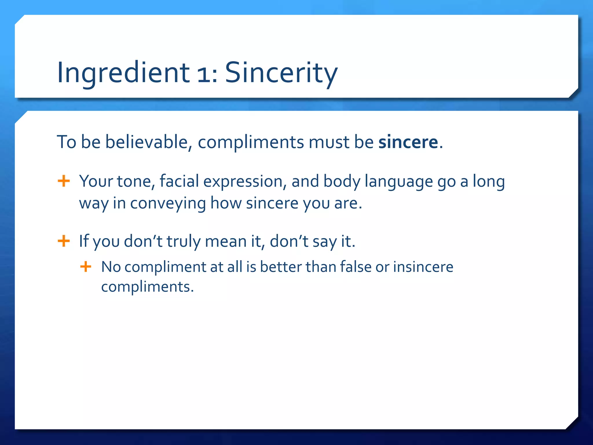 Complimenting | PPTX