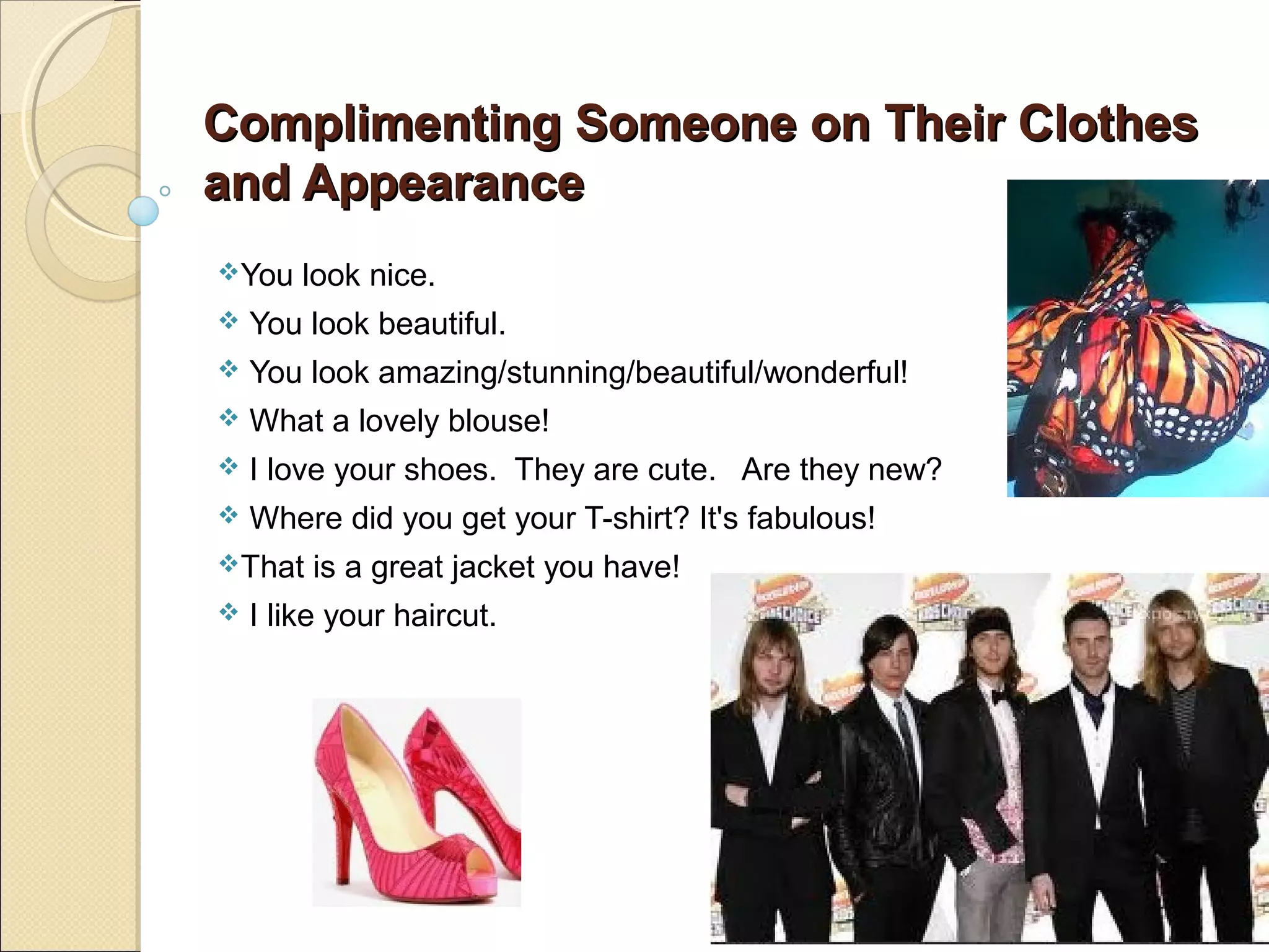 Complimenting and replying to compliments | PPT
