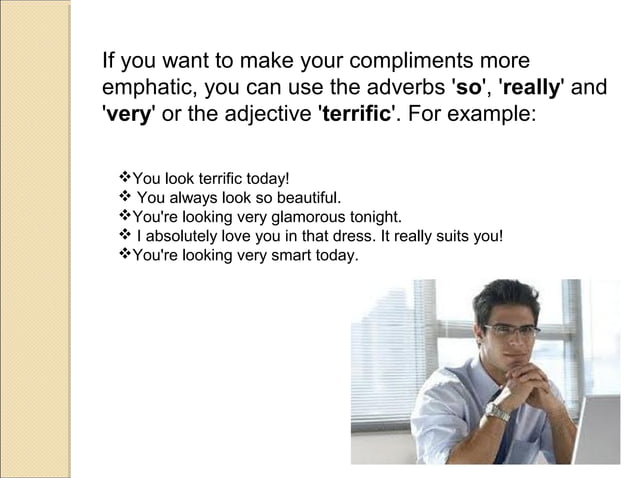 Complimenting and replying to compliments | PPT