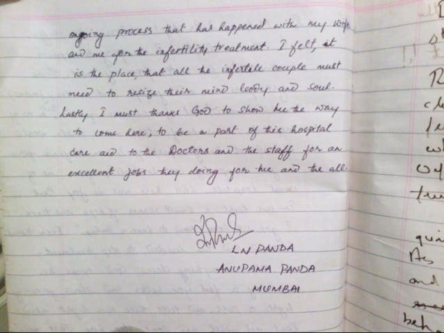 Patient Compliments for Malpani Infertility Clinic | PDF