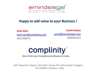 Complinity compliance software | PDF