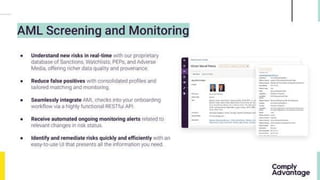 Complyadvantage Pitch Deck | PDF