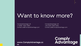 ComplyAdvantage - NOAH19 London | PDF