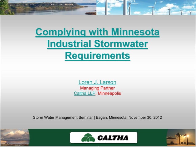 Compliance With MPCA Industrial Stormwater Permit Requirements | PPT