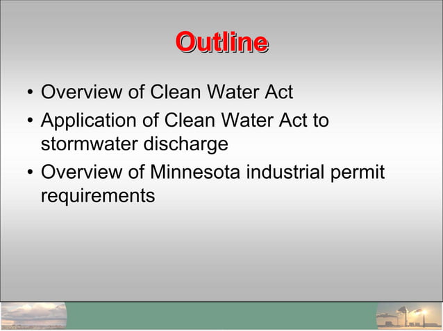Compliance With MPCA Industrial Stormwater Permit Requirements | PPT