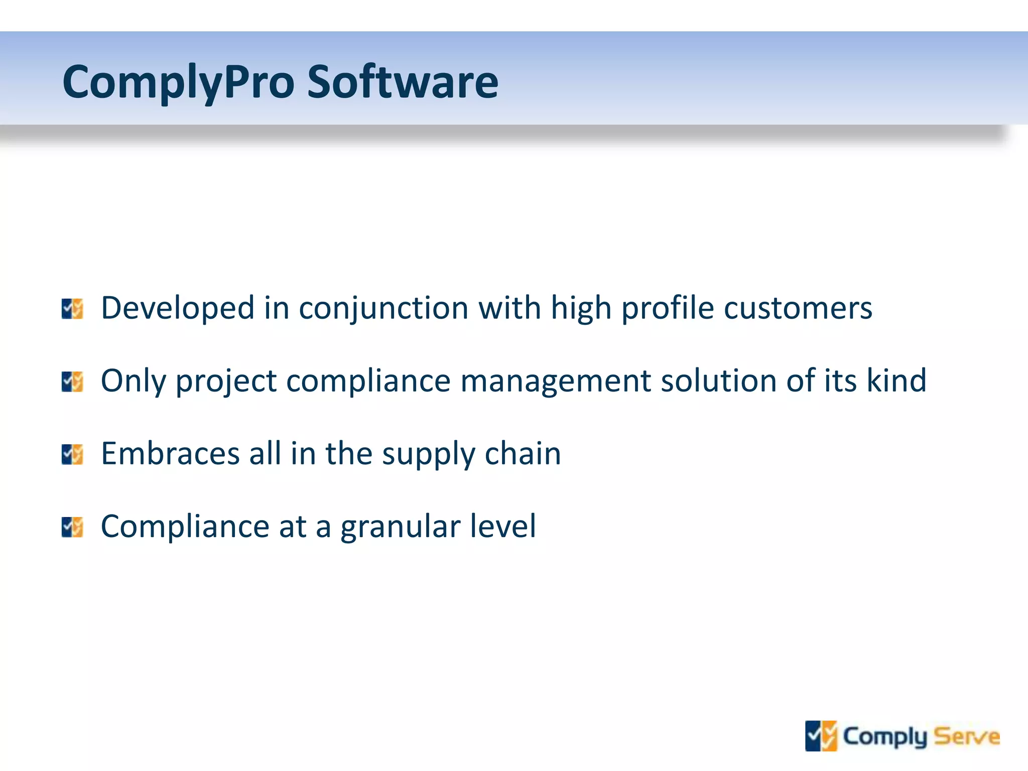 ComplyPro Slideshow | PPT