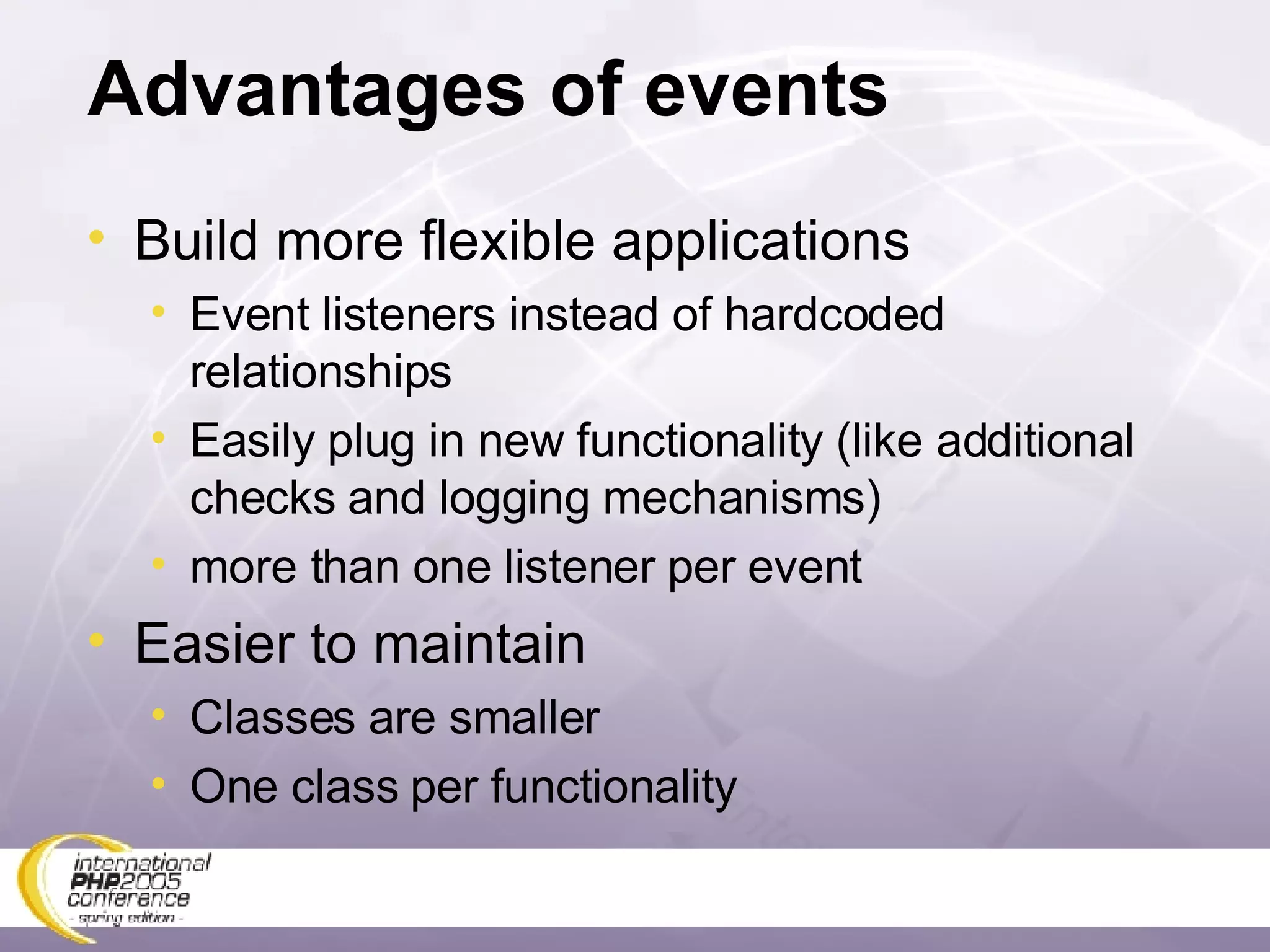 Component and Event-Driven Architectures in PHP | PPT