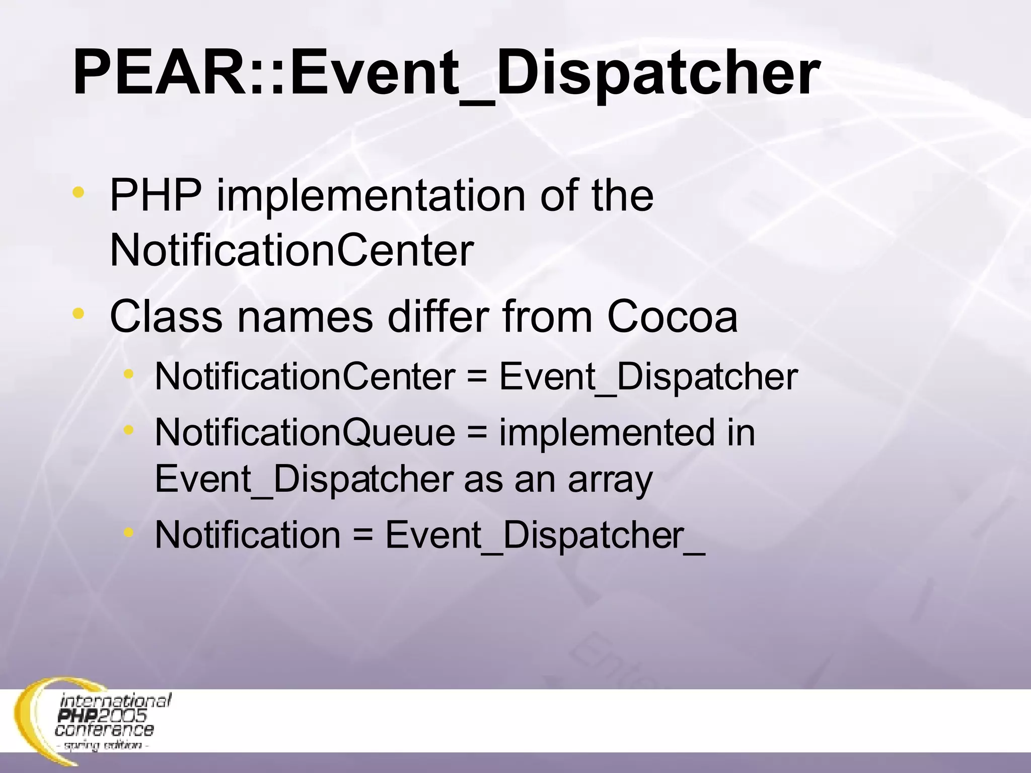 Component and Event-Driven Architectures in PHP | PPT
