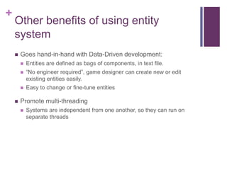 OGDC 2014: Component based entity system mobile game development | PPTX