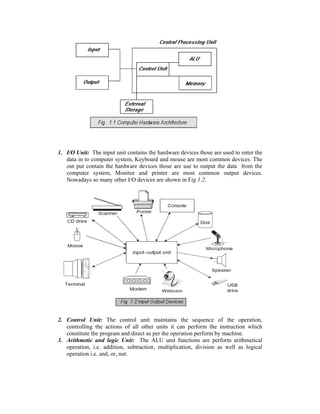 Basic Components of a digital Computer lecture | PDF