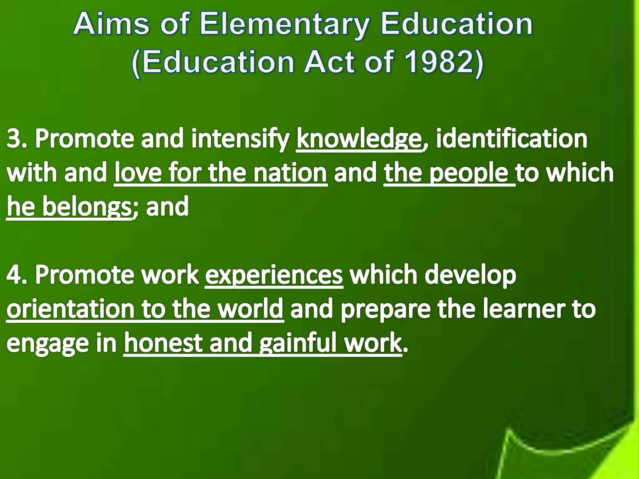 Component 1 aims, goals and objectives of curriculum | PPTX