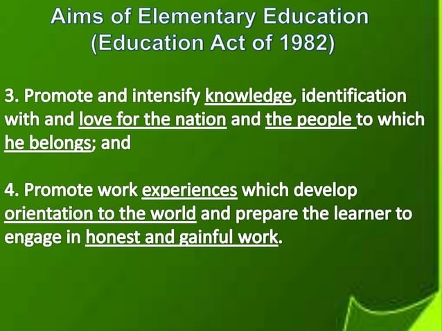 Component 1 aims, goals and objectives of curriculum | PPT