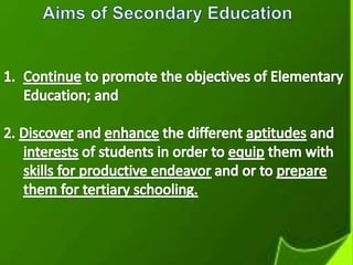 Component 1 aims, goals and objectives of curriculum | PPT