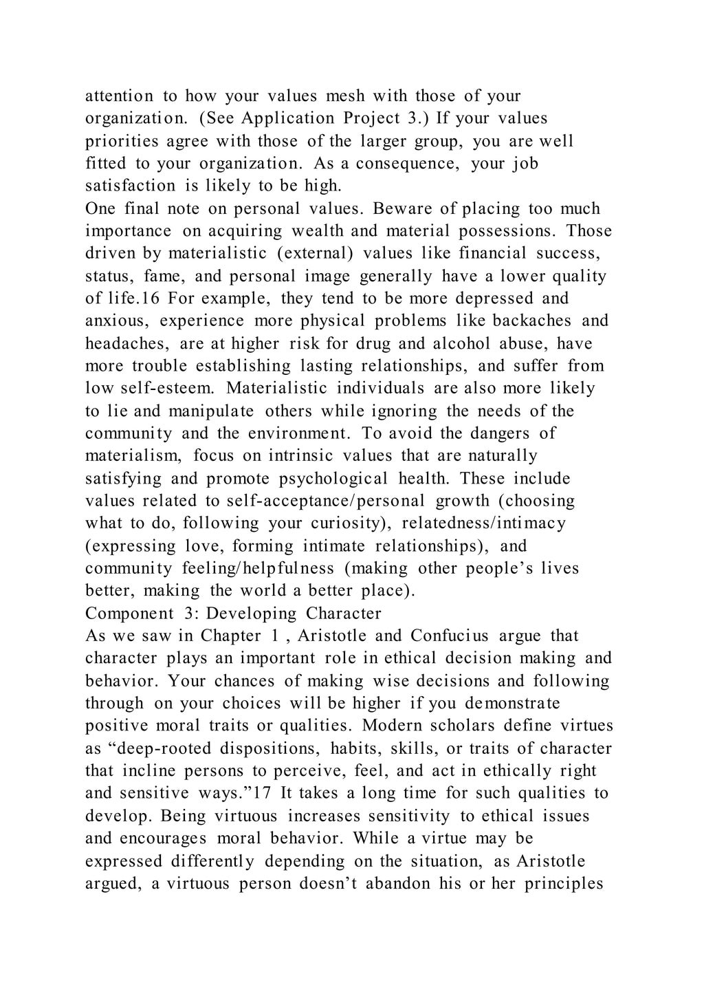 Component 1 Discovering VocationAny strategy for personal ethic | DOCX