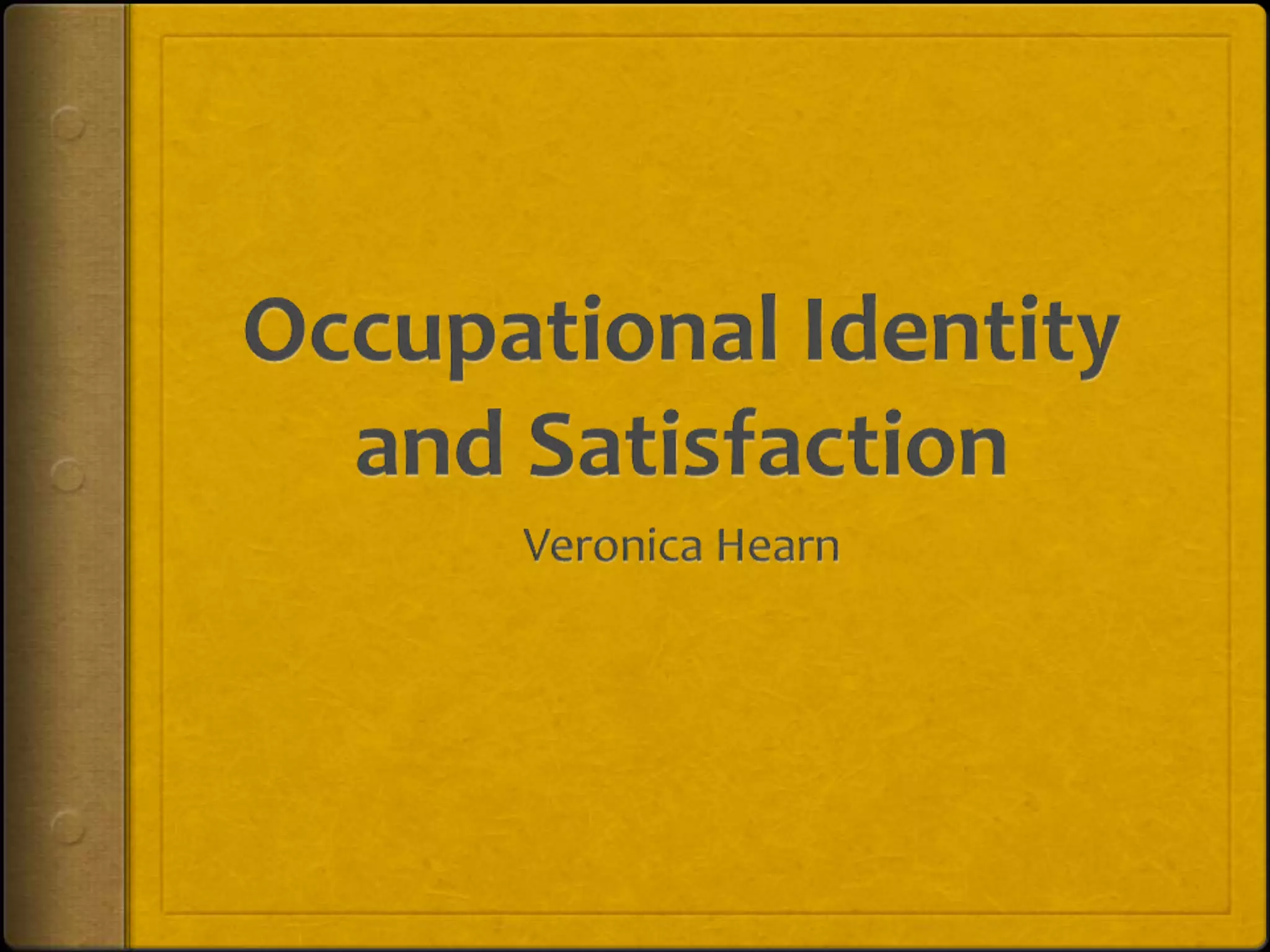 Occupational Identity | PPT