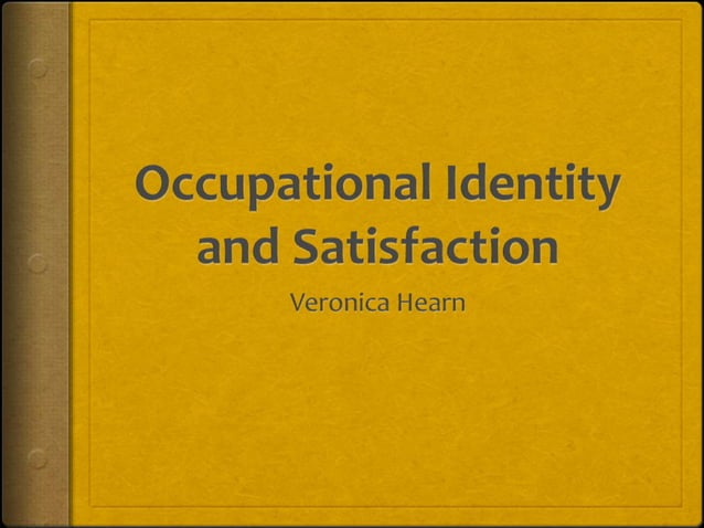 Occupational Identity | PPT