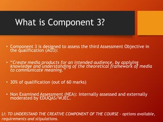 ASY1 Media Studies Component 3 Introduction to Brief 2019 TV | PPT