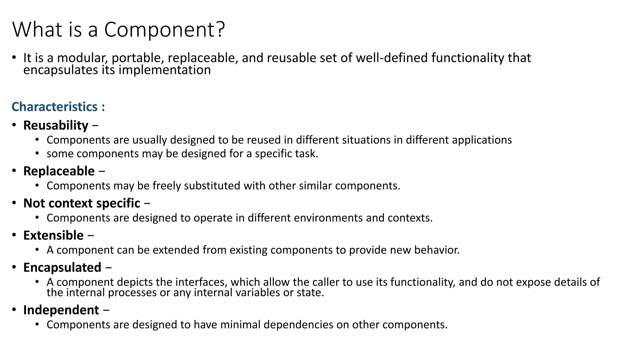 Component Based Development What Why And How Ppt