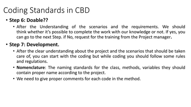 Component based development | what, why and how | PPT