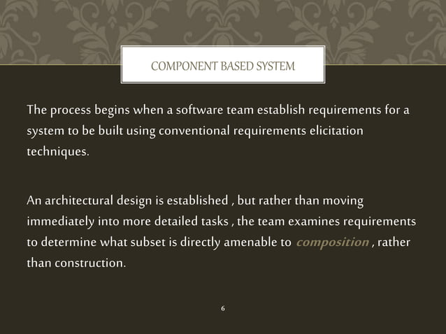 Component based software engineering | PPTX | Computer Software and Applications | Computing