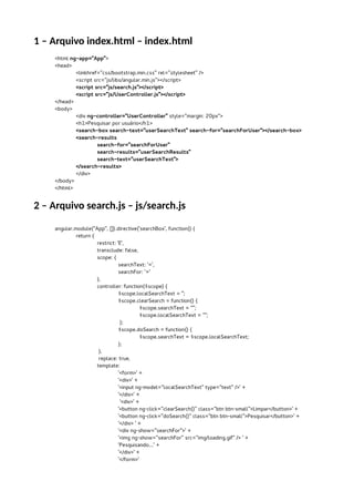 Criando um componente de busca com AngularJS | PDF